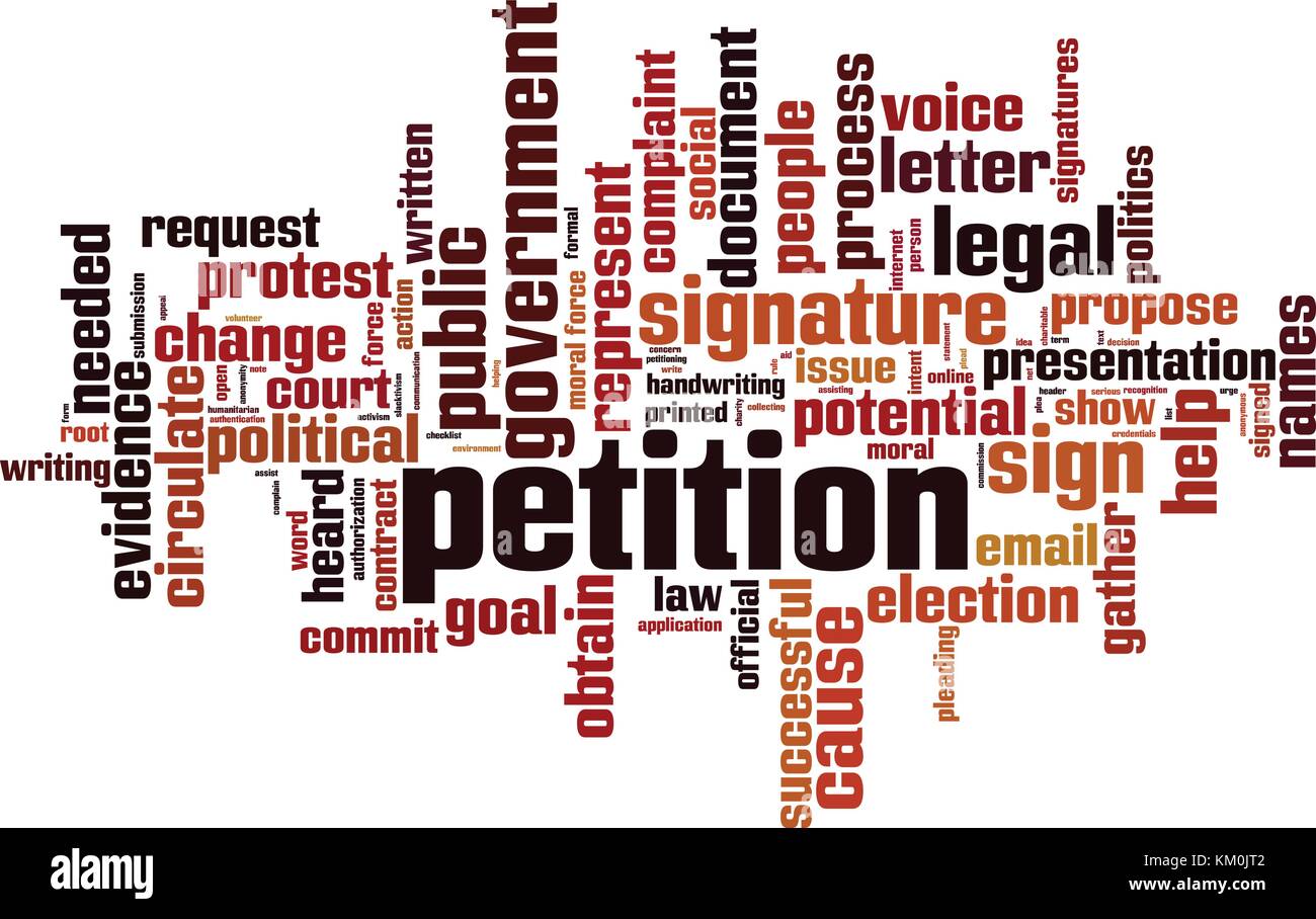 Petition word cloud concept. Vector illustration Stock Vector Image ...