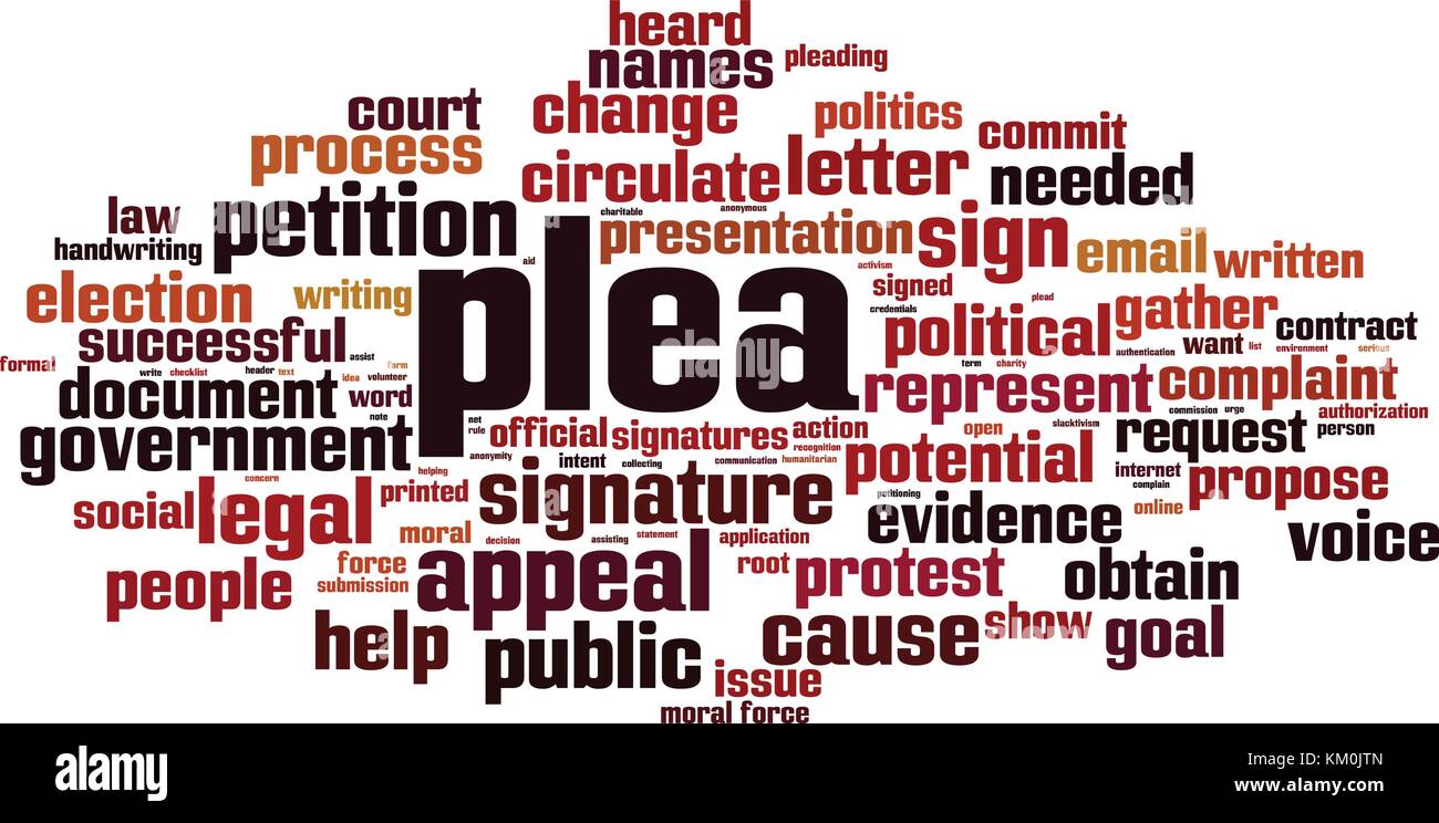 Plea word cloud concept. Vector illustration Stock Vector Image & Art ...