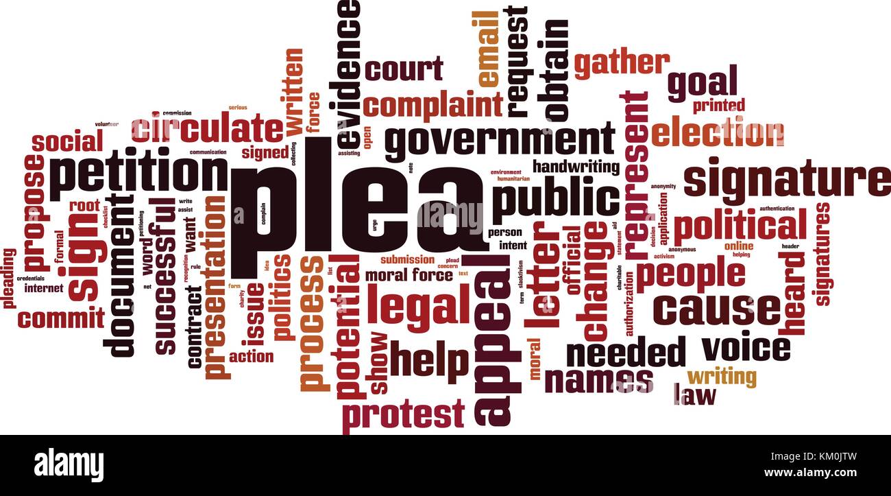 Plea word cloud concept. Vector illustration Stock Vector Image & Art ...