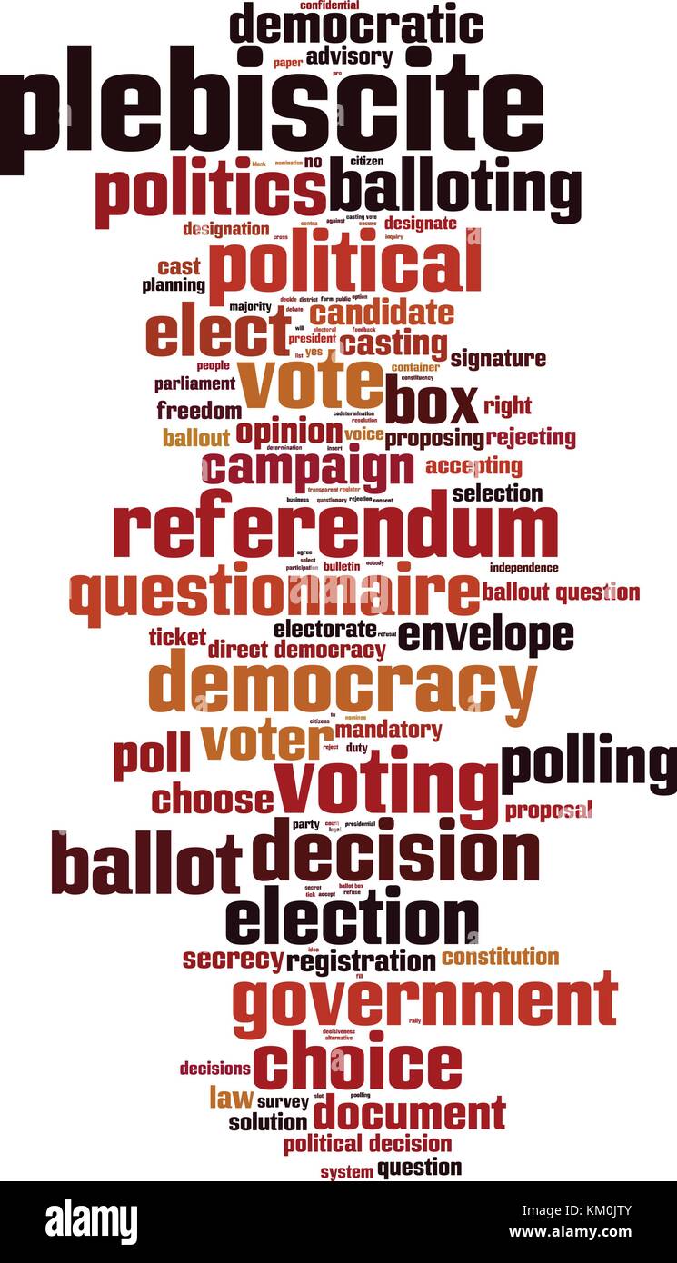 Plebiscite word cloud concept. Vector illustration Stock Vector Image ...