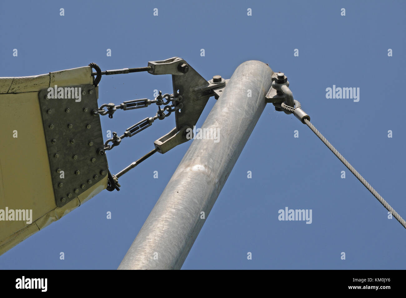 metal post with fixed awning Stock Photo - Alamy