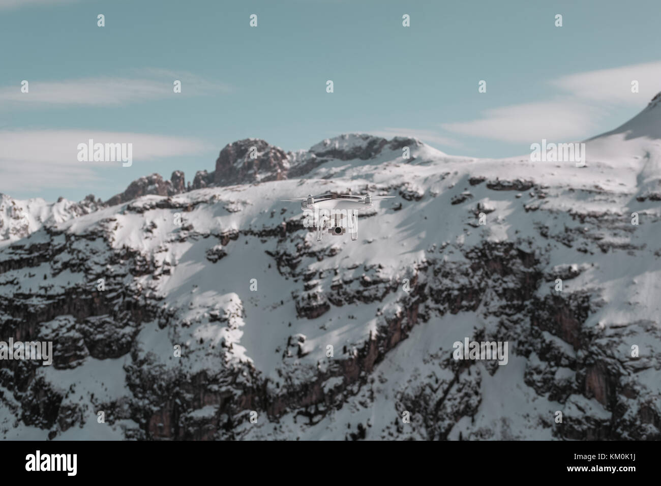 drone flying in winter Stock Photo - Alamy