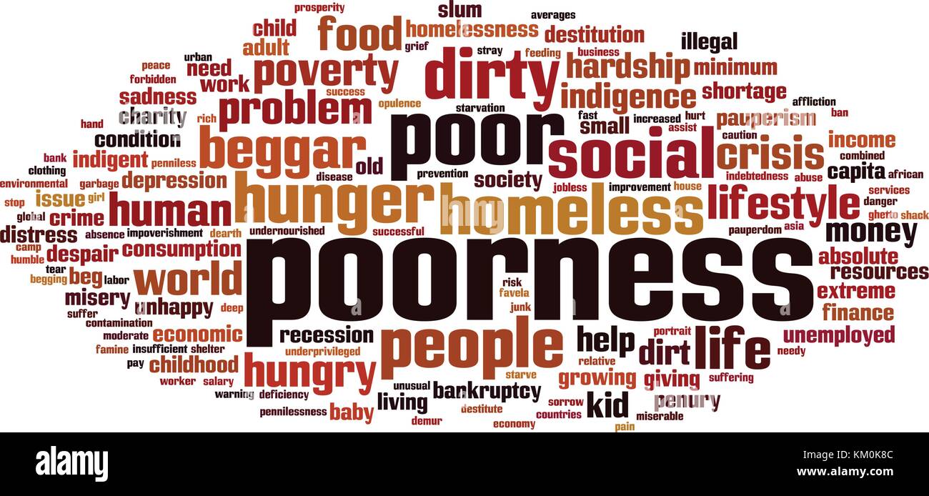 Poorness word cloud concept. Vector illustration Stock Vector Image ...