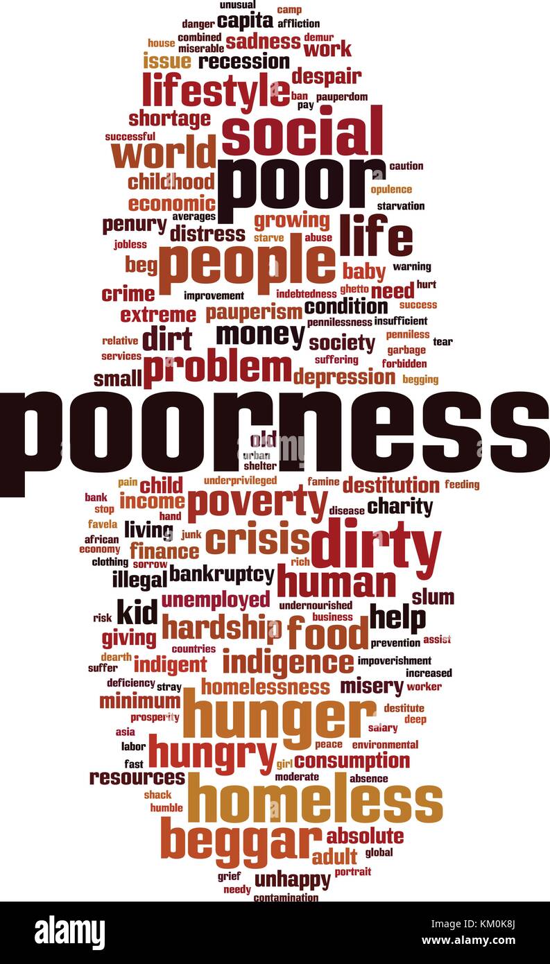 Poorness word cloud concept. Vector illustration Stock Vector Image ...
