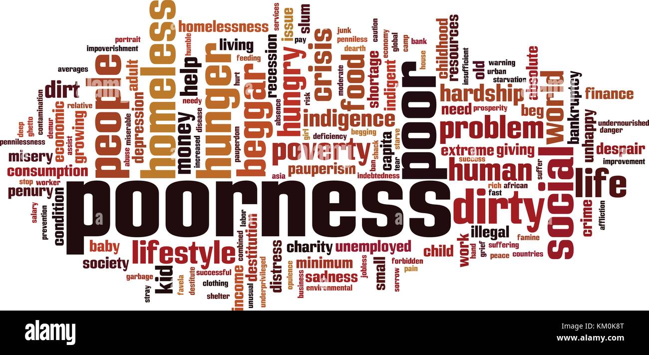 Poorness word cloud concept. Vector illustration Stock Vector Image ...