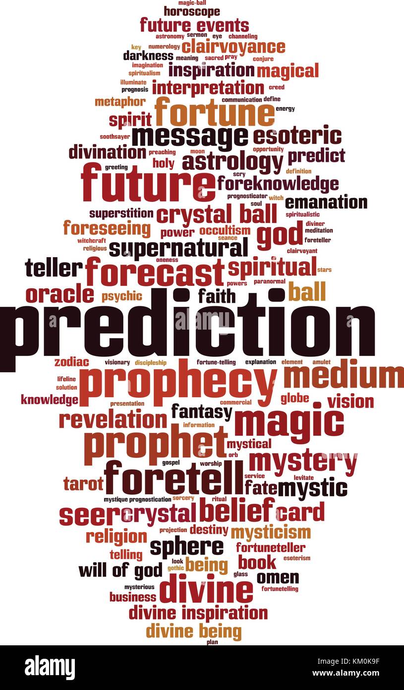 Prediction word cloud concept. Vector illustration Stock Vector Image ...