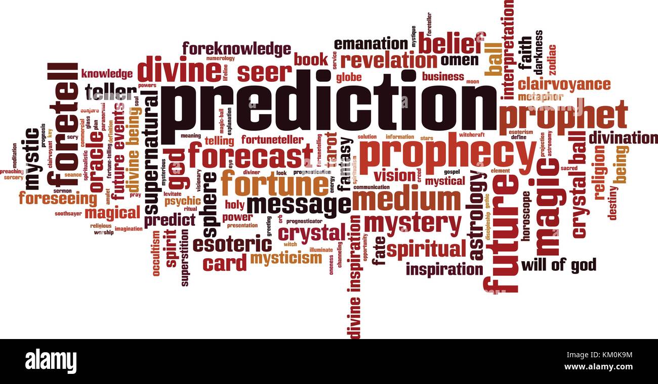 Prediction word cloud concept. Vector illustration Stock Vector Image ...