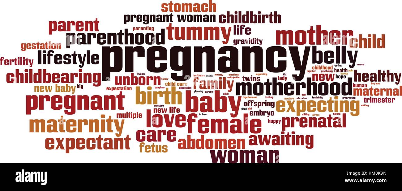 Pregnancy word cloud concept. Vector illustration Stock Vector Image ...