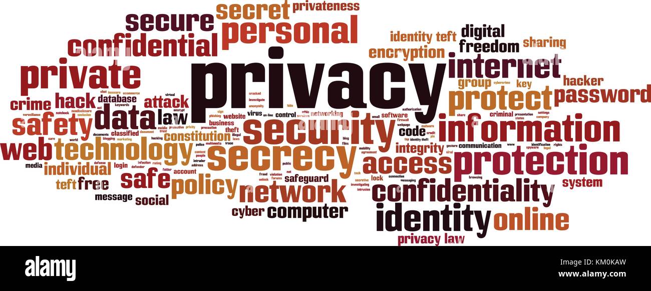 Privacy word cloud concept. Vector illustration Stock Vector Image ...