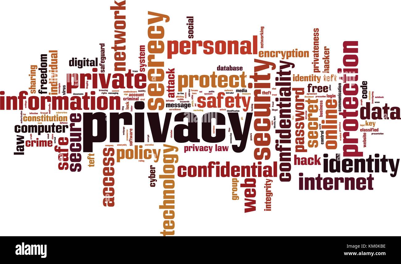 Privacy word cloud concept. Vector illustration Stock Vector Image ...