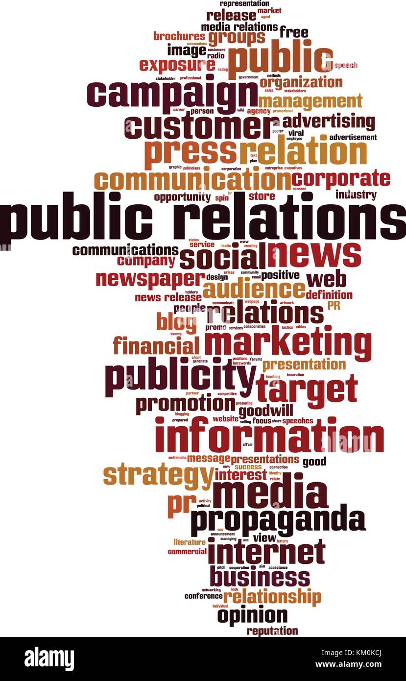 Public relations word cloud concept. Vector illustration Stock Vector ...