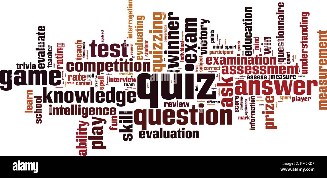 Quiz word cloud concept. Vector illustration Stock Vector Image & Art ...