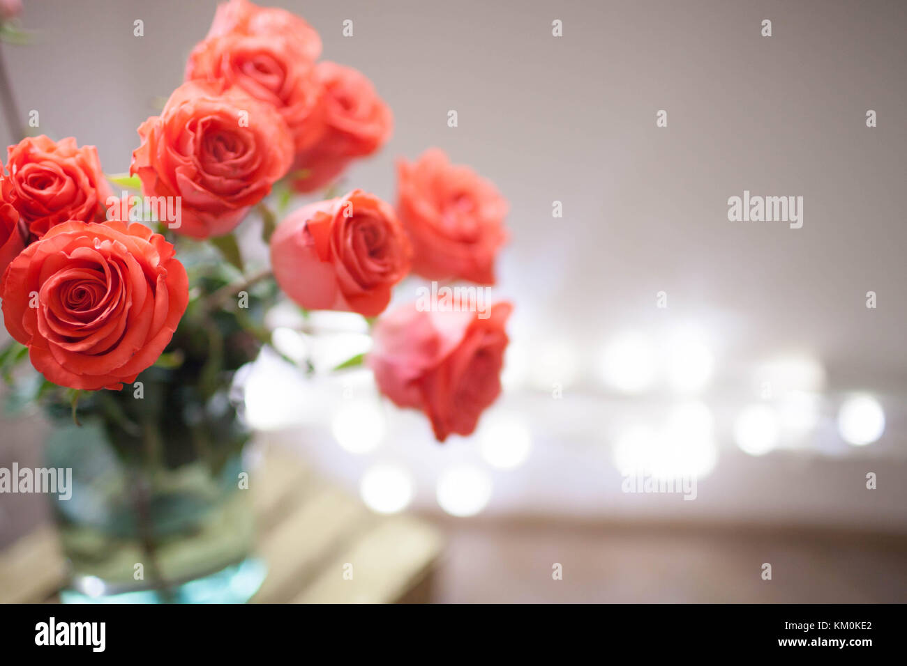Luxury bouquet made of red roses in flower shop Valentines Bouquet of ...