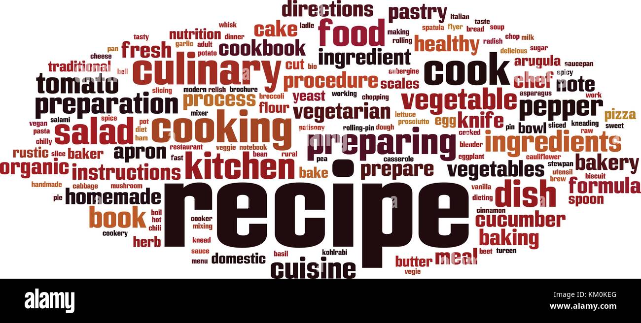 Recipe word cloud concept. Vector illustration Stock Vector Image & Art ...