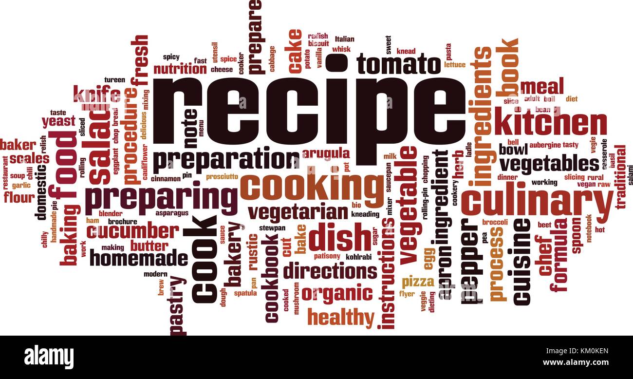 Recipe word cloud concept. Vector illustration Stock Vector Image & Art ...