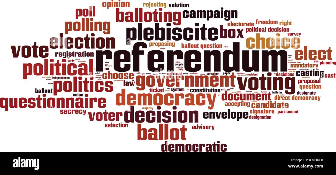 Referendum word cloud concept. Vector illustration Stock Vector Image ...