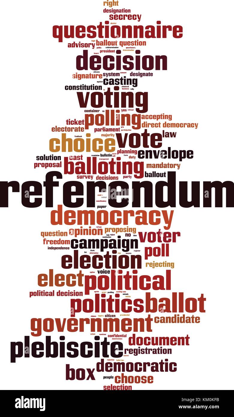 Referendum word cloud concept. Vector illustration Stock Vector Image ...