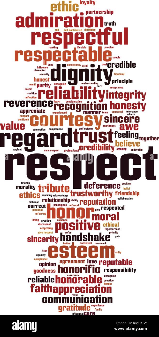 Respect word cloud concept. Vector illustration Stock Vector Image ...