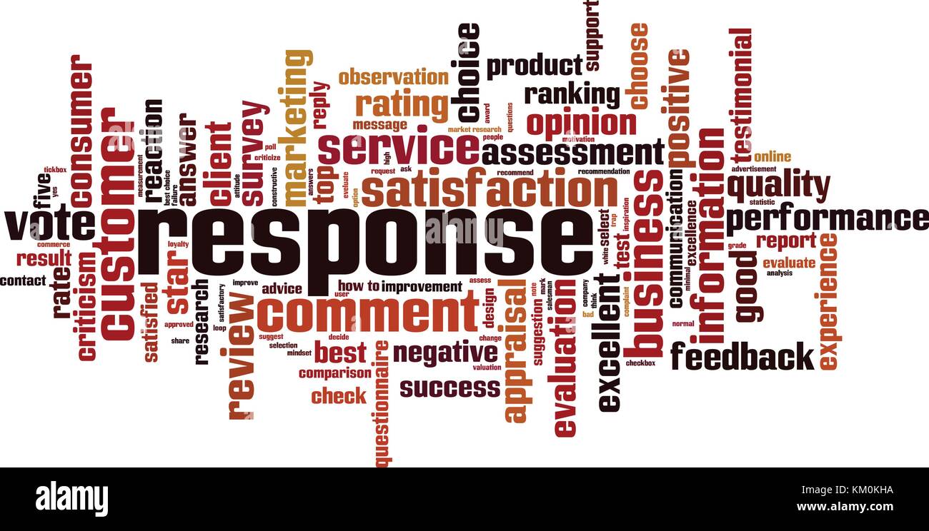 Response word cloud concept. Vector illustration Stock Vector Image ...