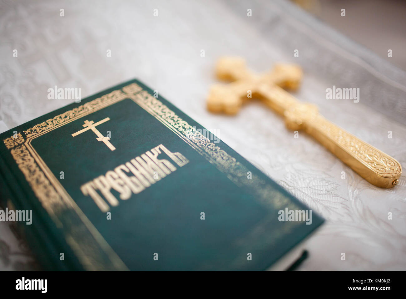 a priest holds a cross Stock Photo - Alamy