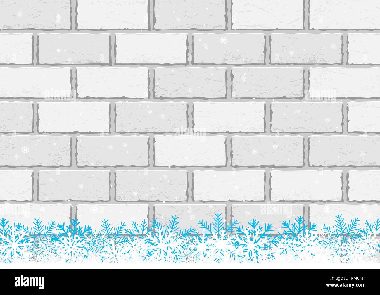 Christmas snow white brick background Stock Vector Image & Art - Alamy