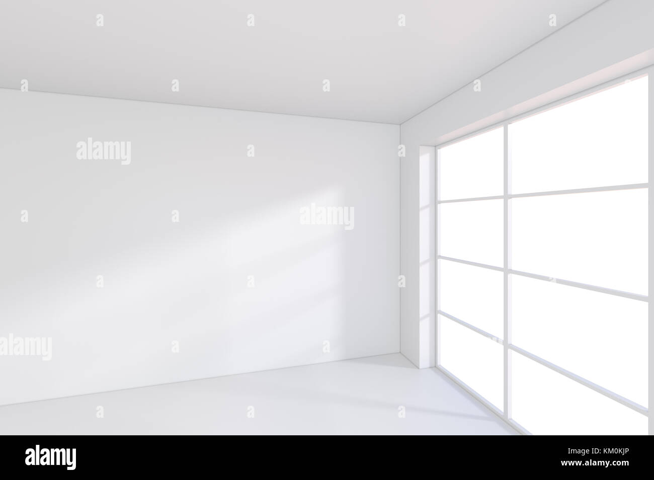 Large room with windows and falling light from the window to the floor ...