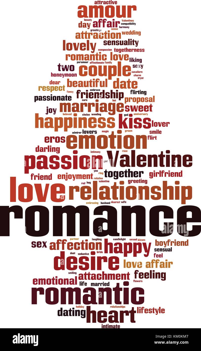 Romance word cloud concept. Vector illustration Stock Vector Image ...