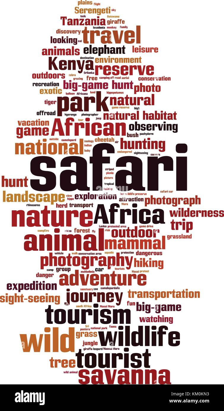 Safari word cloud concept. Vector illustration Stock Vector Image & Art ...