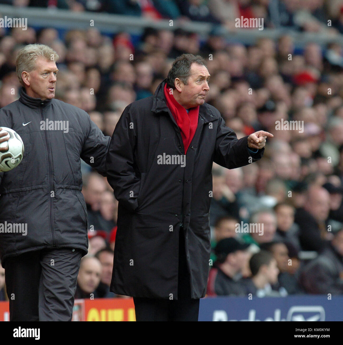 Football manager coach Gerard Houllier Footballer Liverpool v ...