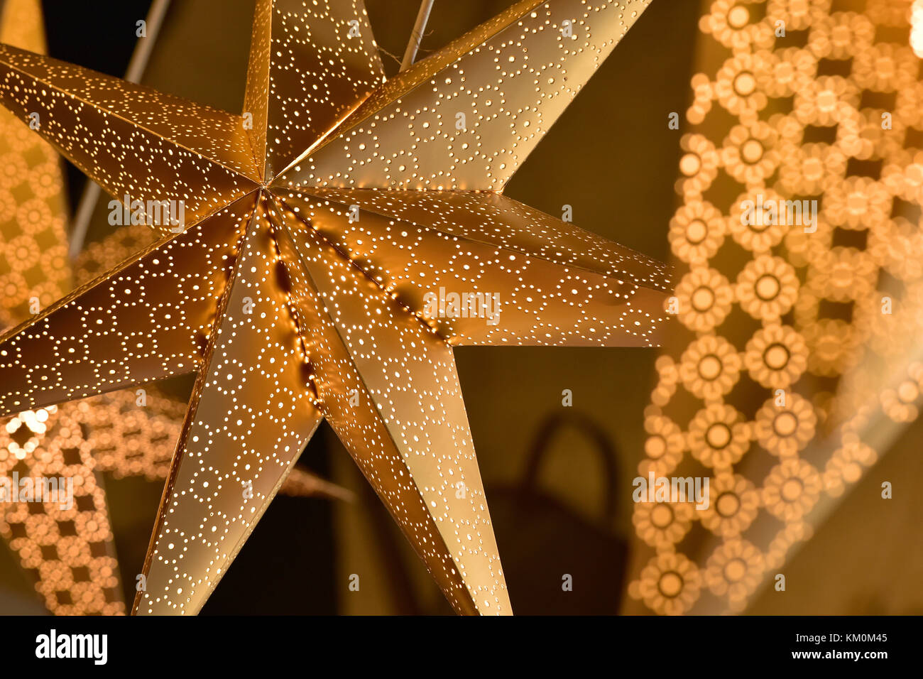 a bright and shiny Christmas 7 or seven pointed star used a Christmas ...