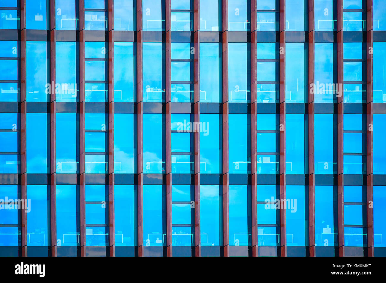 Windows of the modern office building skyscraper in the business ...