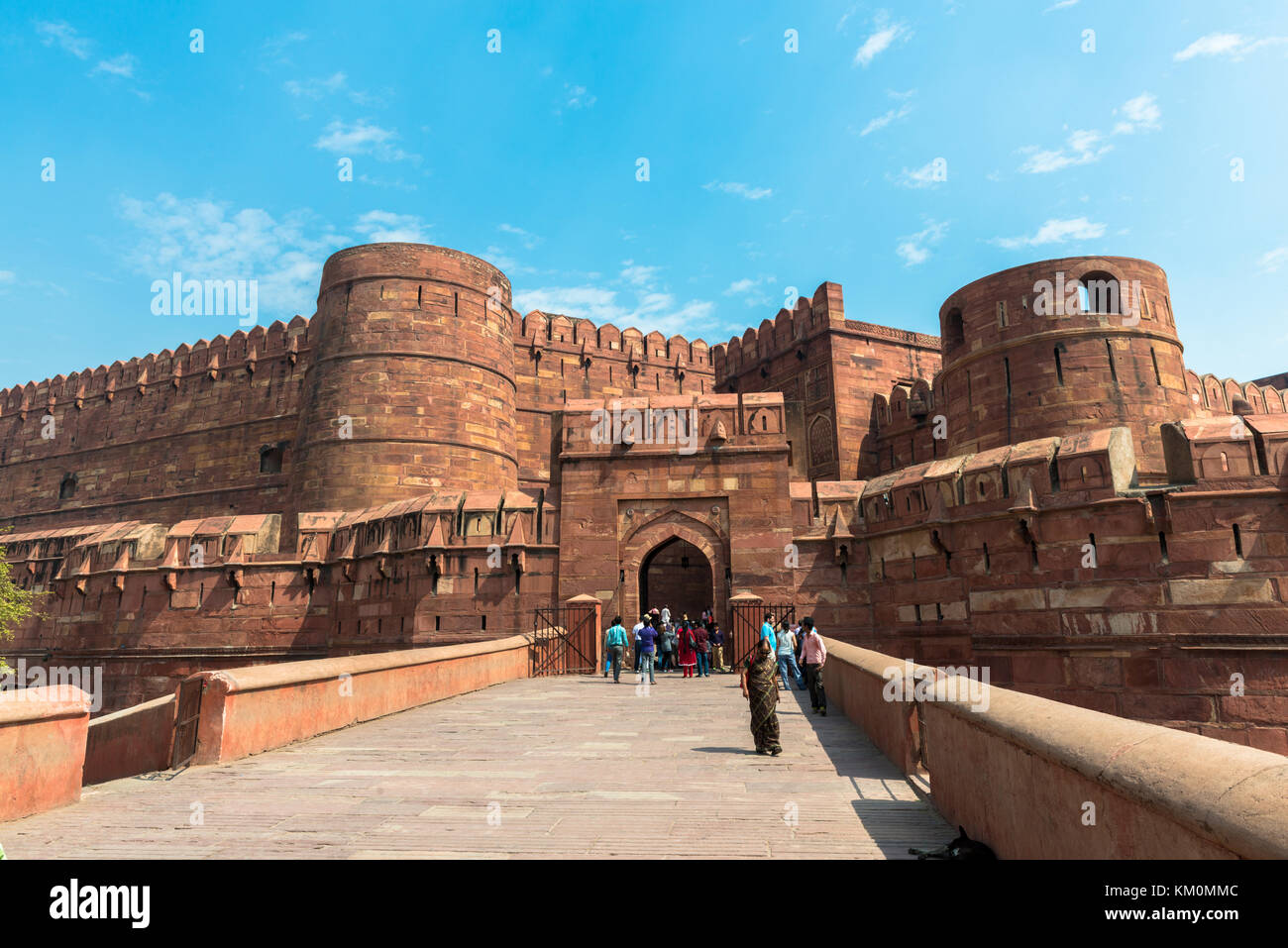AGRA, INDIA - MARCH 17, 2016: Horizontal picture of the entrance of ...