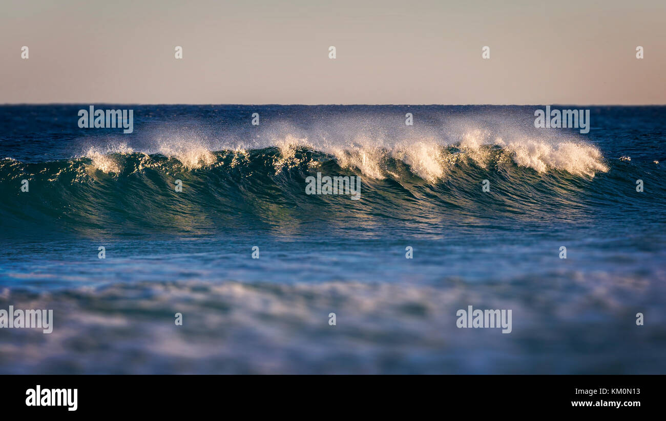 Beautiful Blue Ocean Wave in Costa Brava coastal in Spain Stock Photo ...