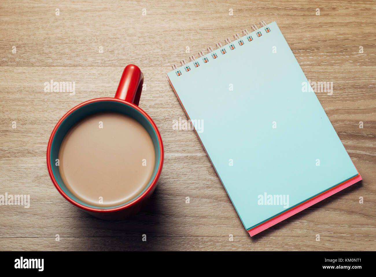 Blank paper and cup of coffee on the desk Stock Photo - Alamy