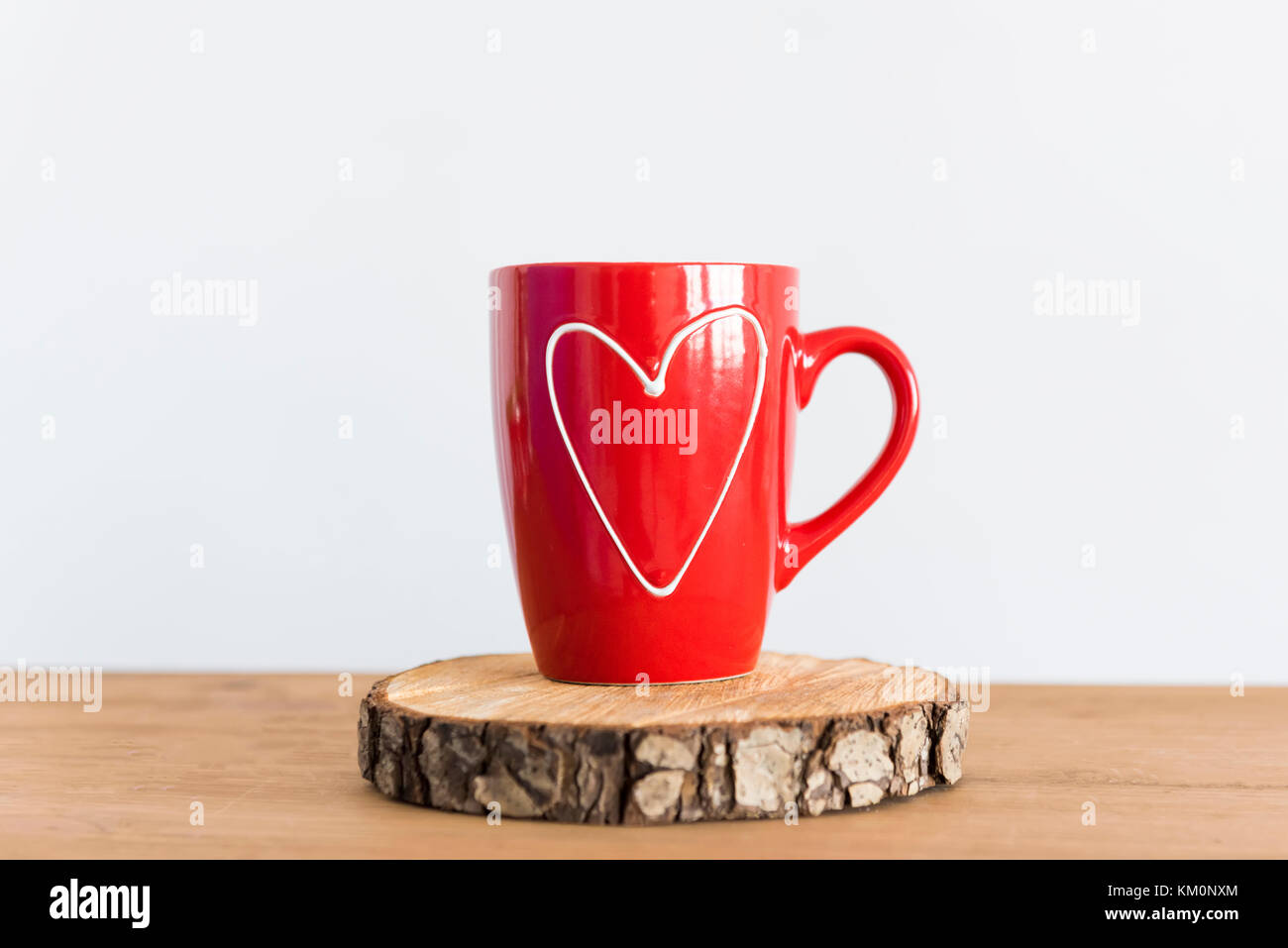 Empty coffee cup on red table hi-res stock photography and images - Alamy