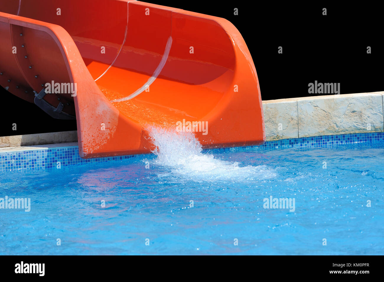 Colorful water slides at the water park Stock Photo - Alamy