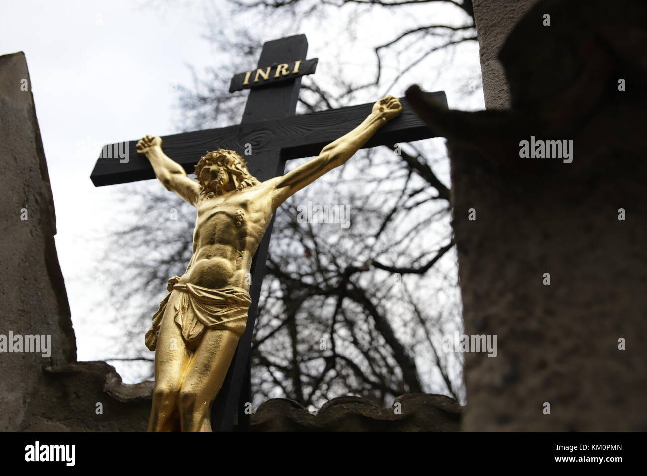 jesus christ on crucifix Stock Photo - Alamy