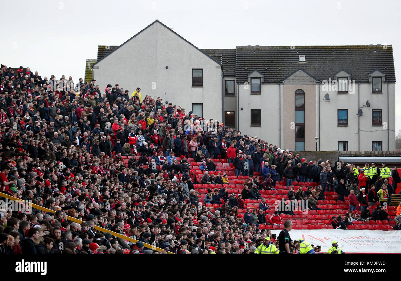 Aberdeen fans during the Ladbrokes Scottish Premiership match at the ...