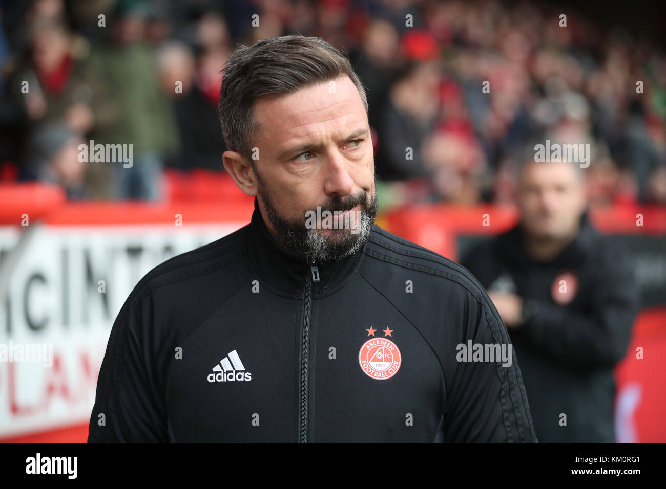 Aberdeen manager Derek McInnes before kick-off of the Ladbrokes ...