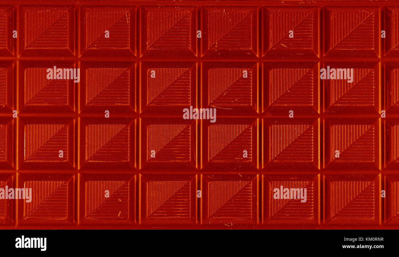 Top View of Chocolate Bar in Red Color for Background, Banner or ...
