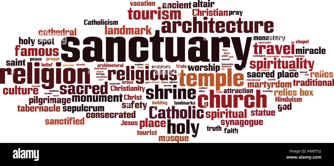 Sanctuary word cloud concept. Vector illustration Stock Vector Image ...
