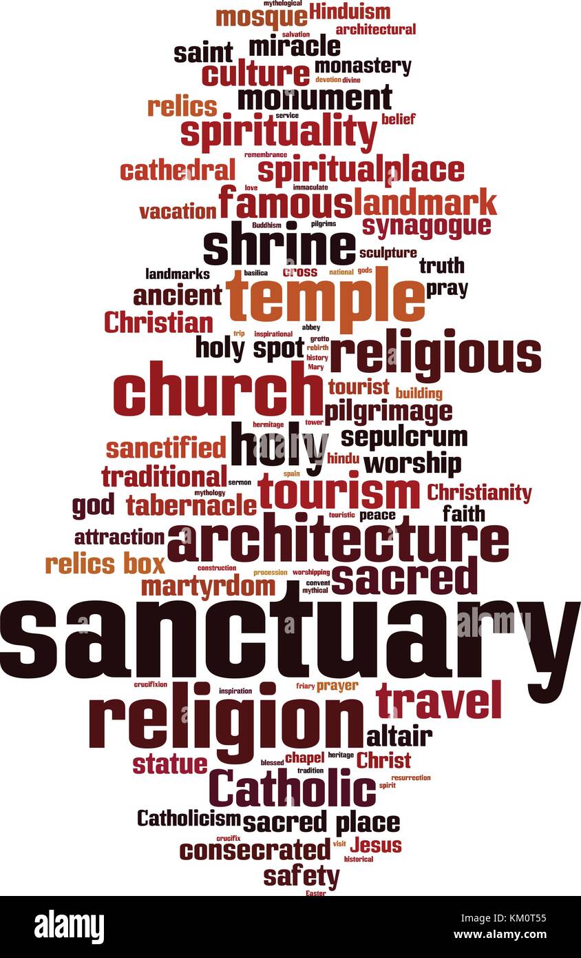 Sanctuary word cloud concept. Vector illustration Stock Vector Image ...