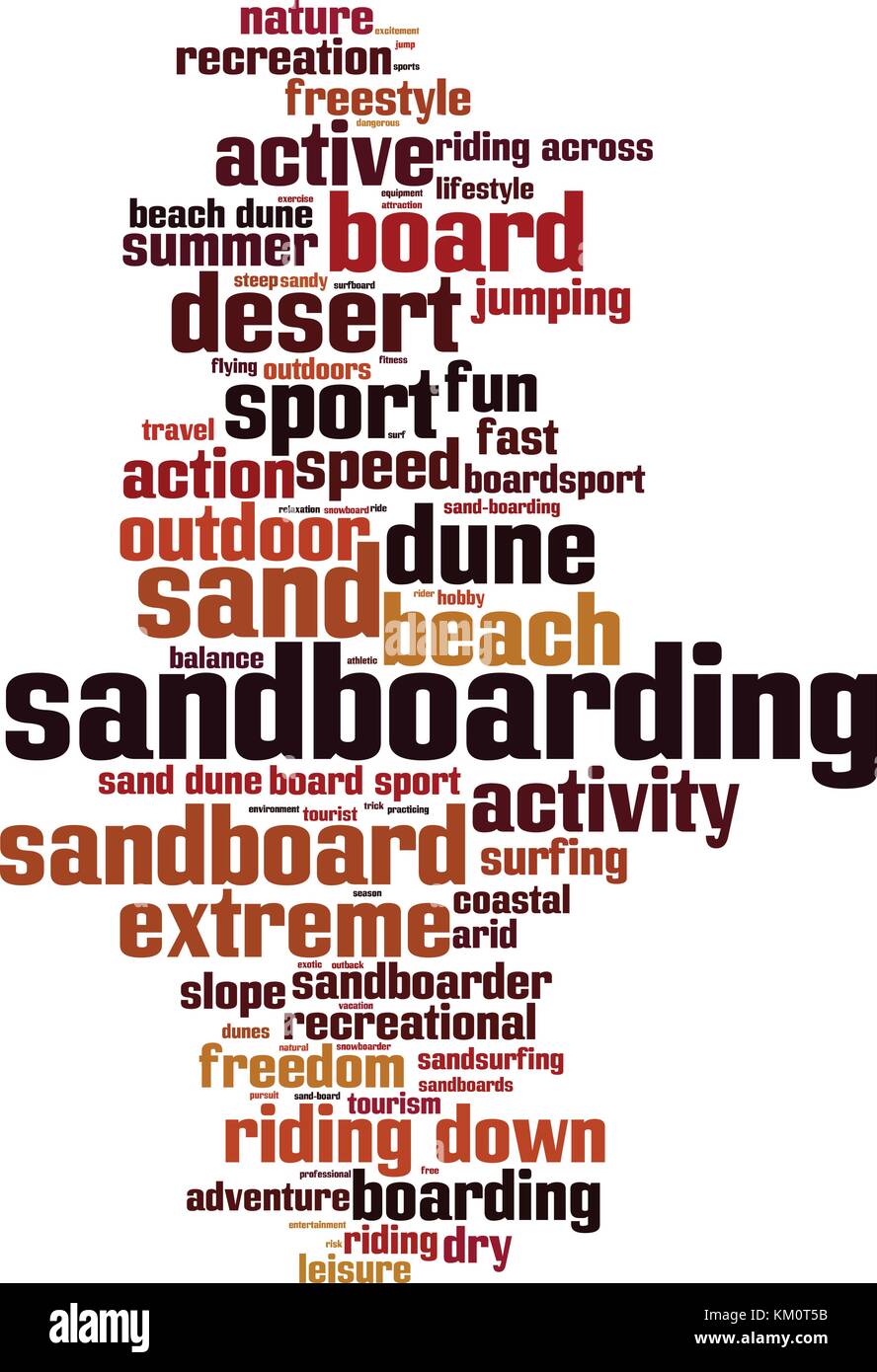 Sandboarding word cloud concept. Vector illustration Stock Vector Image ...