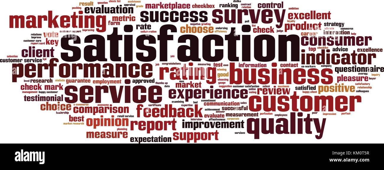 Satisfaction word cloud concept. Vector illustration Stock Vector Image ...