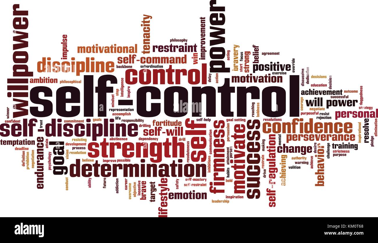 Self-control word cloud concept. Vector illustration Stock Vector Image ...