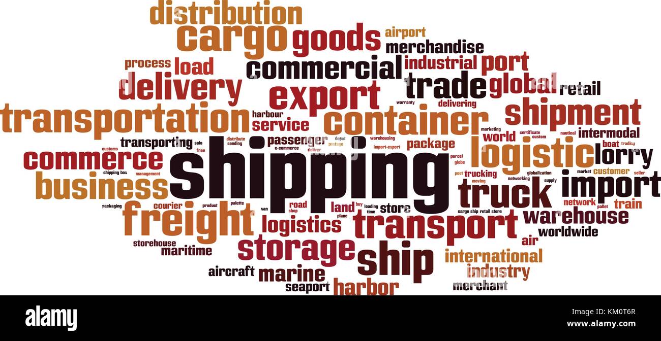 Shipping word cloud concept. Vector illustration Stock Vector Image ...