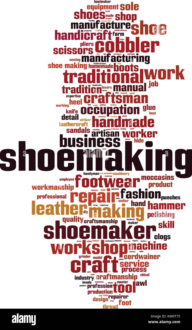Shoemaking word cloud concept. Vector illustration Stock Vector Image ...
