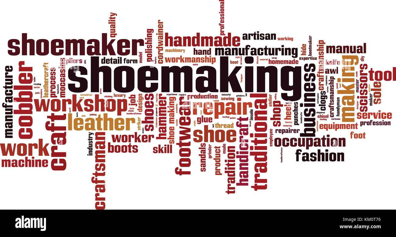 Shoemaking word cloud concept. Vector illustration Stock Vector Image ...