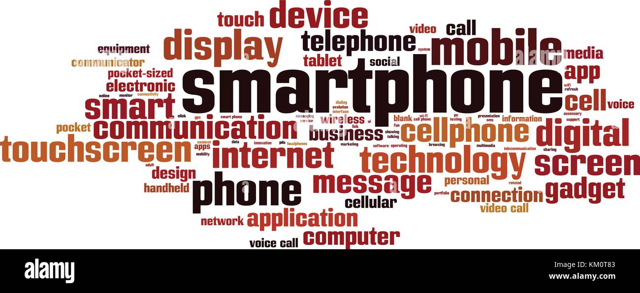 Smartphone word cloud concept. Vector illustration Stock Vector Image ...