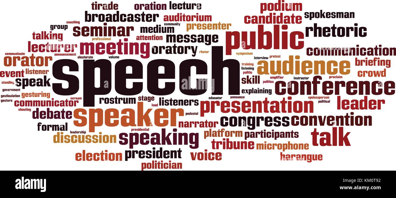 Speech word cloud concept. Vector illustration Stock Vector Image & Art ...